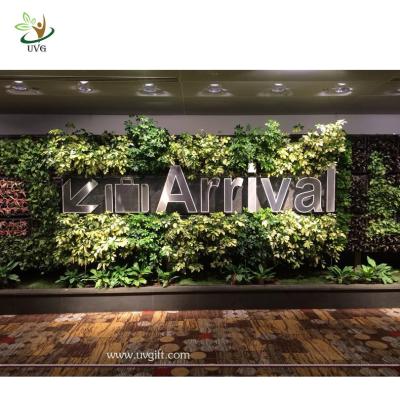China UVG GRW033 Wedding Stage Backdrop Decoration with Fake Green Plant Wall for sale