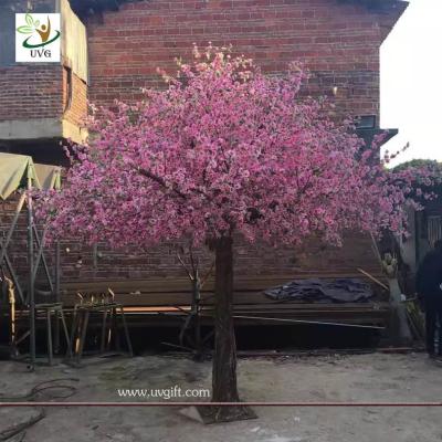 UVG garden wedding decorations fake blossom tree with pink peach flowers 3 meters height CHR154