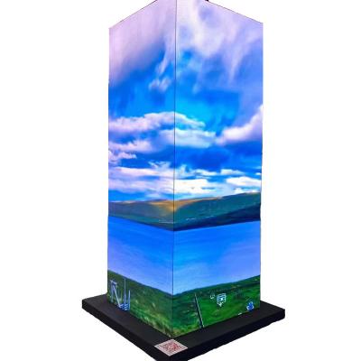 China A cor que P2.5 completa interna o produto criativo 6 tomou partido propaganda flexível do módulo conduziu a exposição do cubo do diodo emissor de luz Rubik da tela de exposição à venda