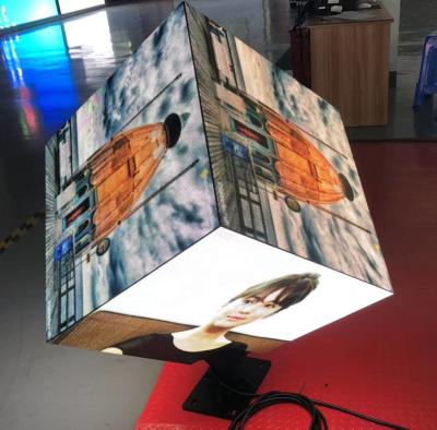 China A cor que P2.5 completa interna o produto criativo 6 tomou partido propaganda flexível do módulo conduziu a exposição do cubo do diodo emissor de luz Rubik da tela de exposição à venda