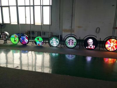 Cina Il deposito all'aperto impermeabile parteggiato doppio di P3 P4 P4.68 intorno alla circolare del cerchio dello schermo di Digital del bordo del segno modella Logo Led Display in vendita