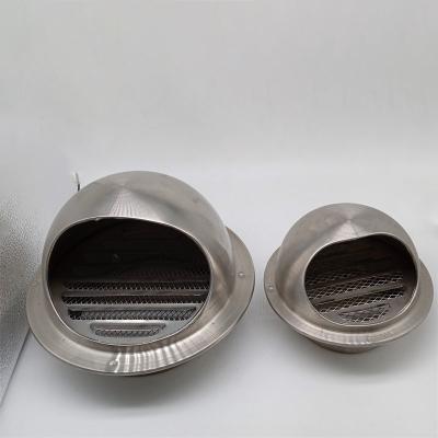 Cina Argento Louvered della griglia rotonda a 10 pollici dello scarico di acciaio inossidabile dello sfiatatoio 304 in vendita