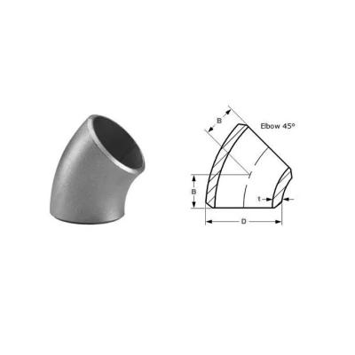 중국 Long Radius 45° Elbow, 1", S-10S, ASME-B16.9, ASTM A403WP S31254, Seamless 판매용