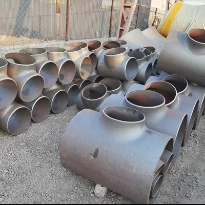 China Sanitary Stainless Steel SS304 SS316L DN25 Weld Equal Tee Pipe Fittings Polished 3 Way Tri Clamp Tee for sale
