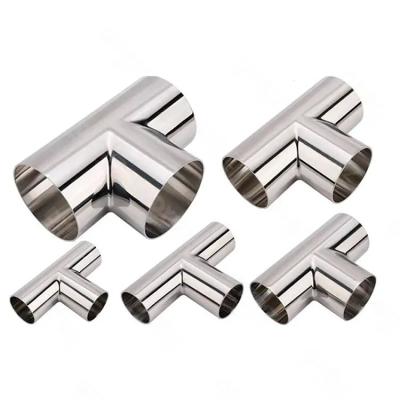 中国 304 Stainless Steel Tee Forged Butt Weld Fittings Reducing Tee Three Ways Hot Sale 販売のため