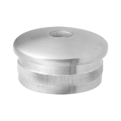 China Stainless Steel Press Tank Domed 304 316 Round Thread Stainless Steel Tube Pipe End Cap for sale