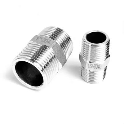 China 304 Stainless Steel 1 1.5 2 2.5 Extension Electroplating CP Nipple Joint Pipe Fitting for sale