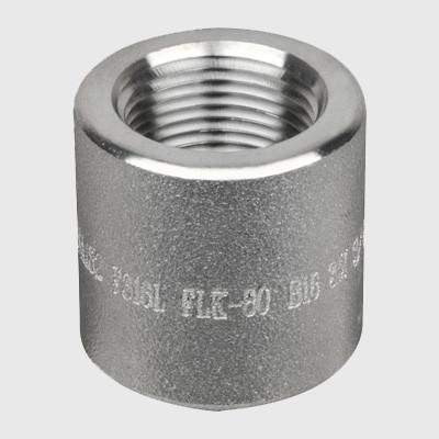 China 304/316 Stainless Steel Pipe Fittings Threaded Coupling Factory Goods Forged Fittings for sale