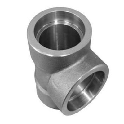 China Asme B16.9 Schedule 40 Steel Pipe Fittings Socket Weld Tee Stainless Steel Equal Tee 304 for sale