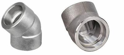 China Acessórios para tubos de cotovelo de aço inoxidável, com encaixe de 45 graus, soldados por tomada de soldagem, com raio longo, acessórios forjados com cotovelo à venda