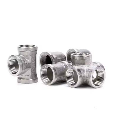 China Factory Wholesale Price Hardware Pipe Fittings Reducing Pipe Fitting Mech Copper Brass Tee Threaded for sale