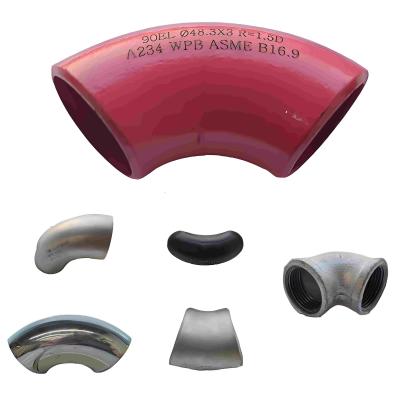 China ASME B16.9 304 304l 1" 2" 900# cotovelo de aço inoxidável BW tubo de soldadura de traseiro sem costura 1/2 90 graus raio curto 1D SR cotovelo à venda