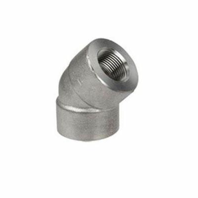 China 45° SCH 40 21.3mm Forged Pipe Fittings Short Radius Elbow ASME B16.9 for sale