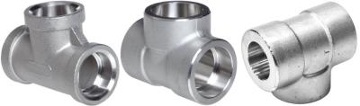 China ANSI B16.9 Forged Pipe Fittings Socket Welding Tee DN 6'' * 3'' SCH 40 for sale