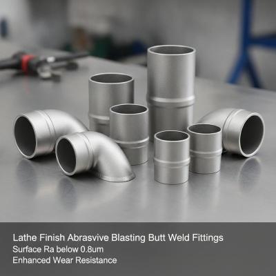 China Lathe Finish Abrasive Blasting Butt Weld Fittings with Surface Ra below 0.8um for Wide Temperature Range -50°C to 600°C for sale