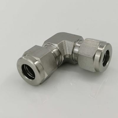 중국 90도 동등한 스테인레스 스틸 더블 페럴 튜브 피팅 유니온 엘보 판매용