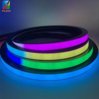 China Digital Addressable LED Neon Rope Light Strip Programmable 12v Black Silicone Material for sale