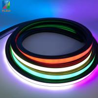 China Digital Addressable LED Neon Rope Light Strip Programmable 12v Black Silicone Material for sale