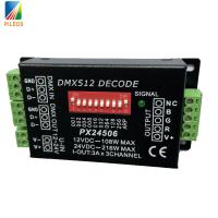 China PX24506 DMX LED Controller , Dmx 512 Decoder Rgb LED Controller 12V 24V for sale