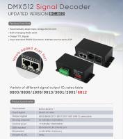 China DMX To SPI DMX 512 LED Controller Decoder For TM1809 WS2812b for sale