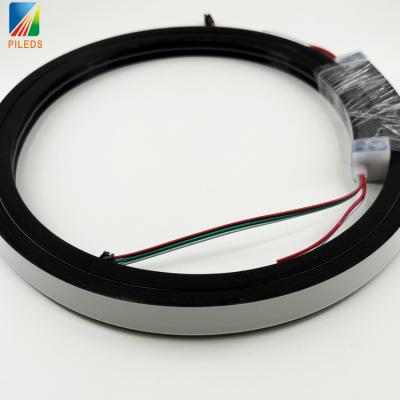 China Unique Black Silicone LED Neon Strip 20*20mm SPI-RGB Dotless Waterproof IP67 LED Neon Flex Rope Light for Club Landscape for sale