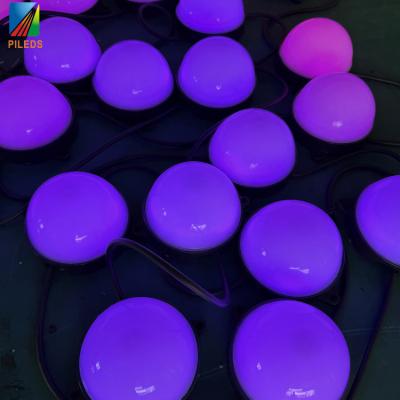 China PILEDS 100mm Pixel Ball Outdoor RGB LED Point Lights 24V IP66 Plastic Body SPI DMX512 for Construction Christmas Holiday for sale