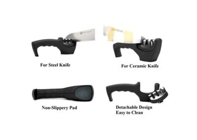 China 3 Stage Ceramic Knife Sharpener Egde Knife Sharpener For Steel Straight Knives for sale