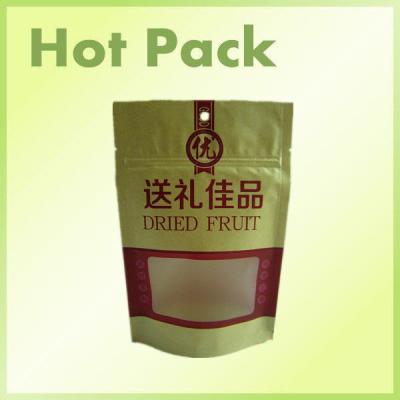 China kraftpapier-document het voedsel van de zak Resealable ritssluiting verpakkingszak Te koop