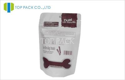 China Bolso plástico durable del alimento para animales para las nueces con el escudete y el cierre superior de cremallera inferiores en venta