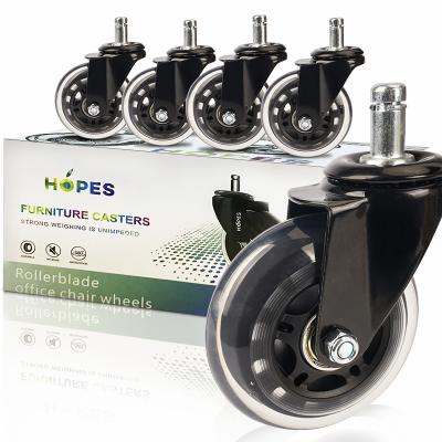 Cina 2020 Retail New Arrival Black 3 Inch Swivel PU Furniture Caster Rubber Wheel in vendita
