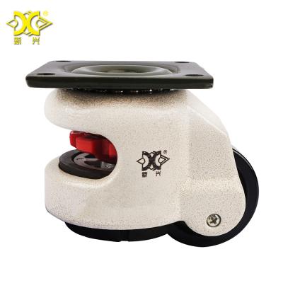 Cina For Auto Equipments Retractable Adjustable Height 250kg 2 Inch MC Stem Nylon Caster Leveling Cabinet Caster Wheels in vendita