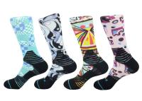 China Custom 3D Printing Socks 61 Polyester 25 Spandex 14 Elastane OEM One Size Fits All for sale