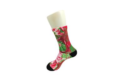 China Calcetines deportivos hechos punto de la impresión de Digitaces, calcetines de encargo de la impresión de la foto de las telas antibacterianas en venta
