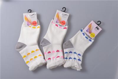 Cina Calzini rosa persistenti elastici del bambino del cotone con la fibra bianca lunga di lucentezza in vendita