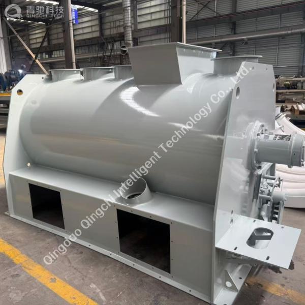 Quality 1000kg/Batch Dry Mortar Mixer Machine Gravity Free Double Shaft Mixer for sale