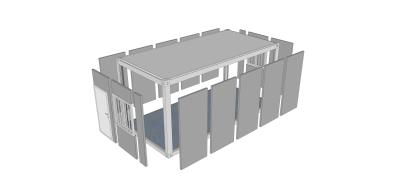 중국 기숙사 임시 컨테이너 주택 샌드위치 패널과 함께 휴대용 모듈형 주택 판매용