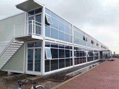 China Luxe afneembare containerhuis modulair glas houten kleine woonkamer prefab huizen Te koop
