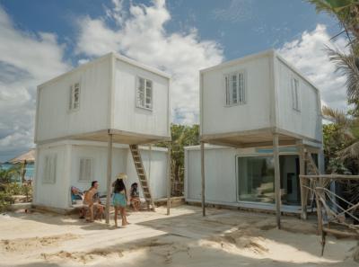 Cina Box Space Case in container prefabbricate con decorazioni di lusso Casa in container modulare con rivestimento esterno Wook-like in vendita