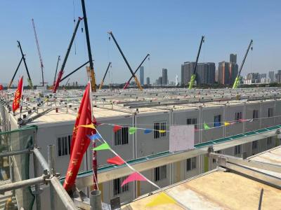 中国 一時的な居住用のポータブルシェルター、ノックダウンシステムと柔軟なカスタマイズサイズを備えた取り外し可能なコンテナハウス 販売のため