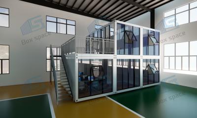 China Boxspace 10*6m Container Office For Factory Indoor Movable And Expandable Prefab Office Tiny Container Workshop With Bathroom for sale