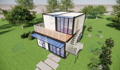 China Boxspace Prefabricated House Prefab Modular Container House Prefabricated Modular Homes 48 Square Meters With 3 Bedrooms for sale