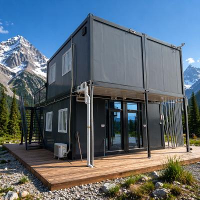 China Boxspace Container-home Double Story Container Home Modern Prefab Tiny House on Wheels with Kitchen and Bathroom for sale