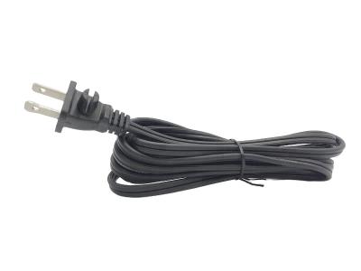 China 1.8m 2pin PVC zwarte Amerikaanse stekkerkabel AC-aansluiting voor huishoudelijk apparaat Te koop