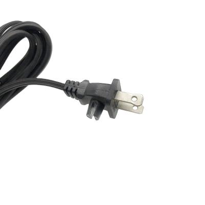 China 1.8m 2pin PVC zwarte Amerikaanse stekkerkabel AC-aansluiting voor huishoudelijk apparaat Te koop