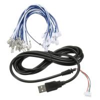 China Plug Computer Wiring Harness 5 Pin JST to USB Cable Assembly Data Cable Braid 100pcs for sale