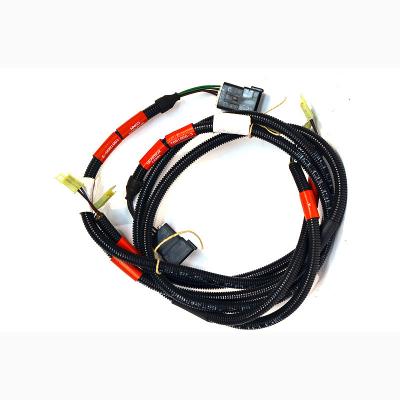 China Kit Fuse Relay Switch Cable Wiring Harness Custom Length White Industrial Wire Harness for sale