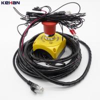 China UL Wire Custom Electronic Emergency Stop Push Button Switch With RJ45 Wiring Harness for sale