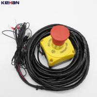China UL Wire Custom Electronic Emergency Stop Push Button Switch With RJ45 Wiring Harness for sale