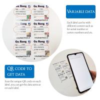China Glossy Variable Data Label Printing BOPP Waterproof Qr Code Stickers for sale