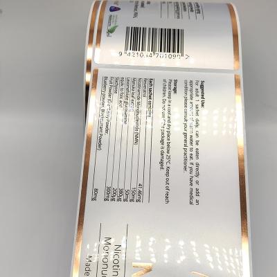 Cina Il prodotto cosmetico della pergamina sottile identifica CMYK carta brillante stampabile dell'autoadesivo in vendita